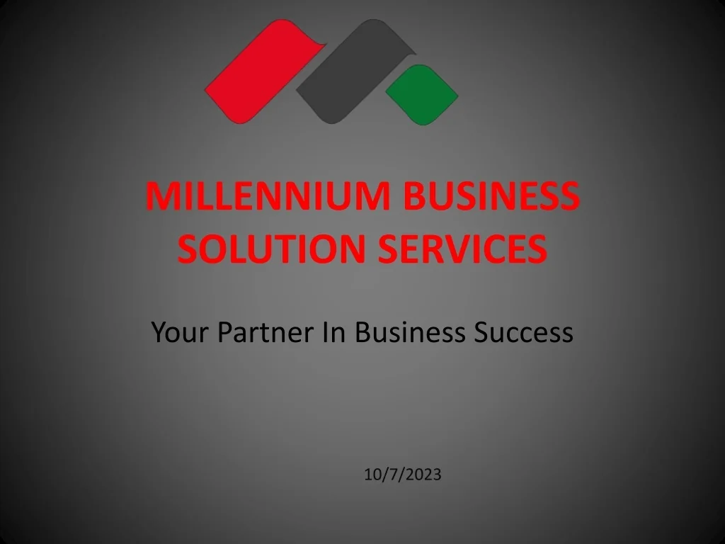 PPT - MILLENNIUM BUSINESS SOLUTION SERVICES PPT PowerPoint Presentation ...