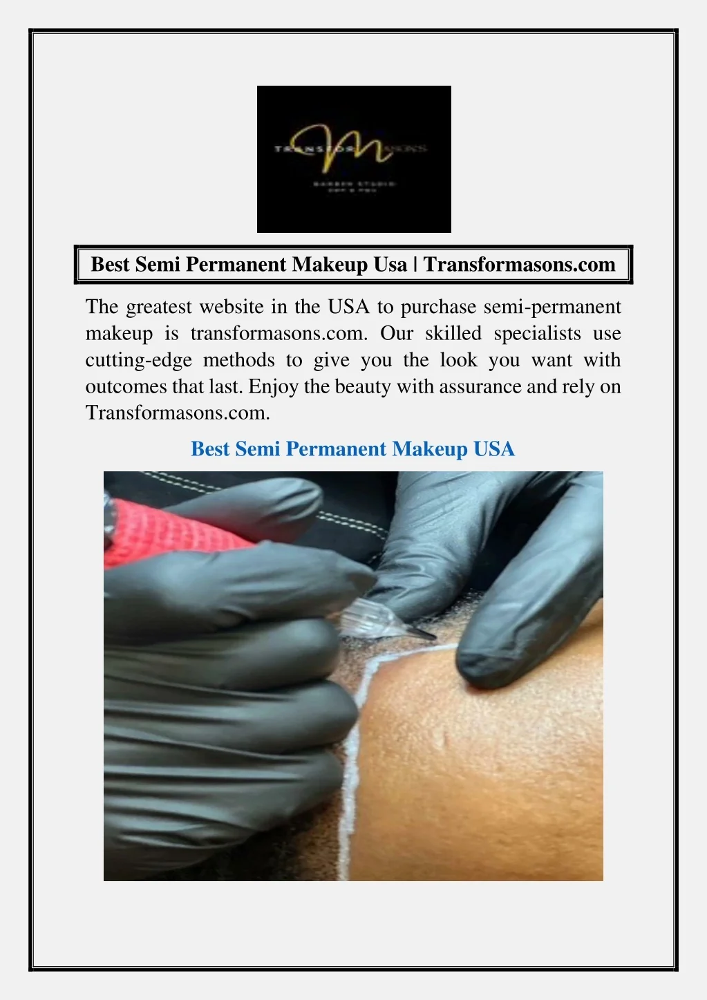 PPT - Best Semi Permanent Makeup Usa Transformasons PowerPoint ...