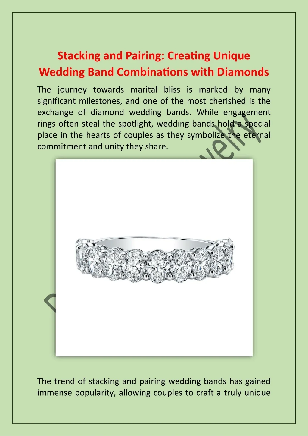 PPT - Stacking and Pairing Creating Unique Wedding Band Combinations ...