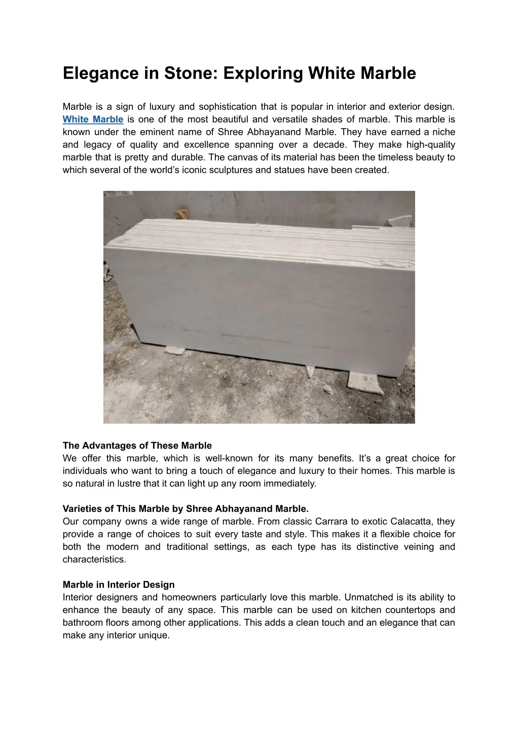 PPT - Elegance in Stone: Exploring White Marble PowerPoint Presentation ...