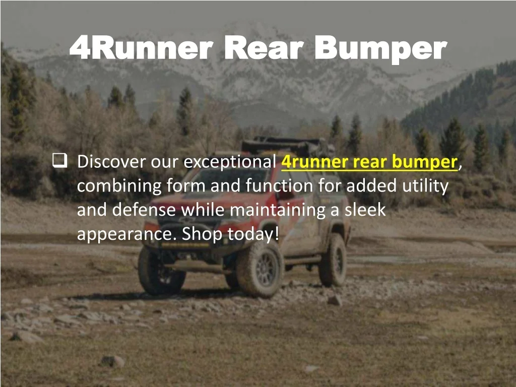 PPT - 4Runner Rear Bumper PowerPoint Presentation, free download - ID ...