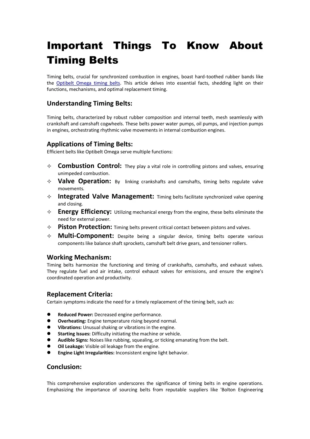 PPT - Important Things To Know About Timing Belts PowerPoint ...