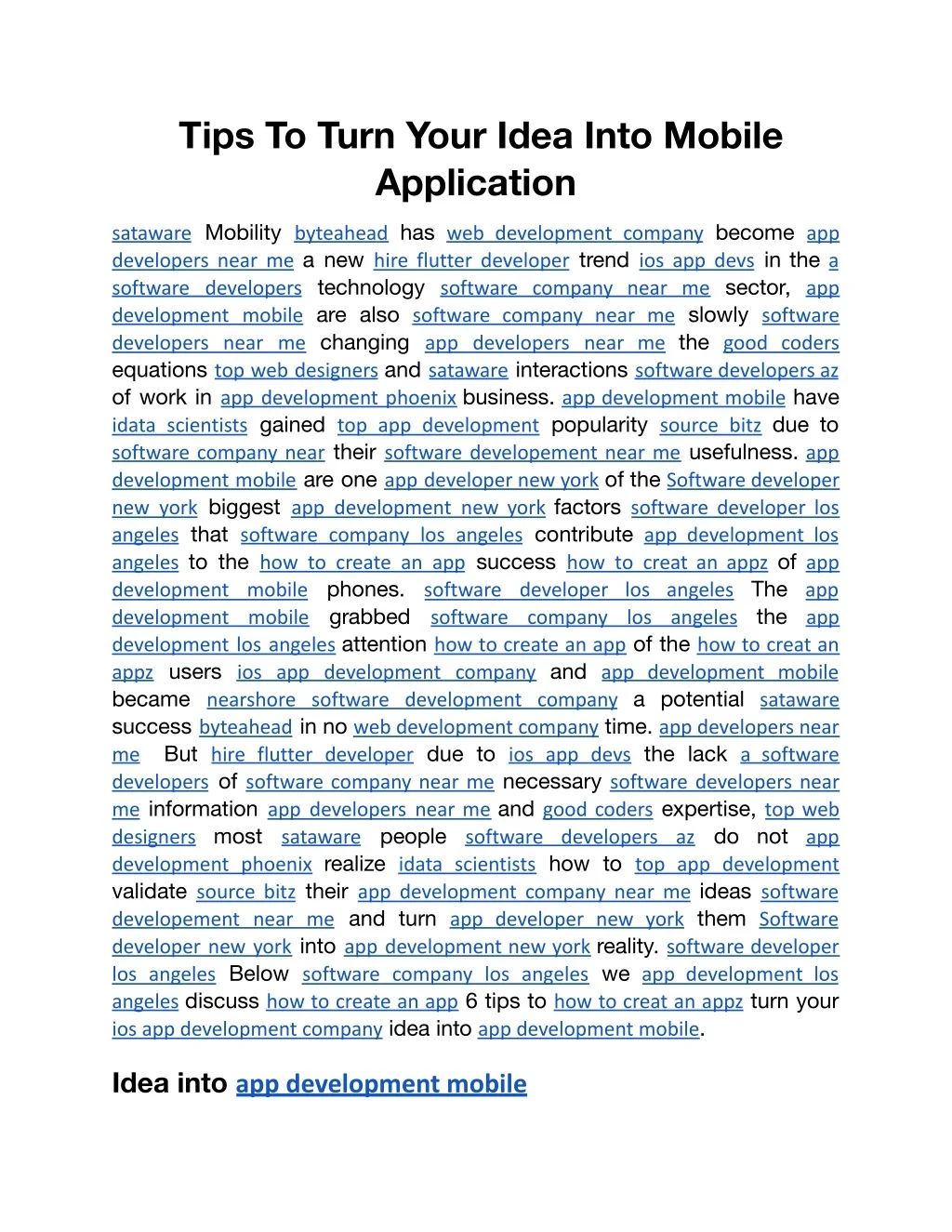 PPT - Tips To Turn Your Idea Into Mobile Application.docx PowerPoint ...