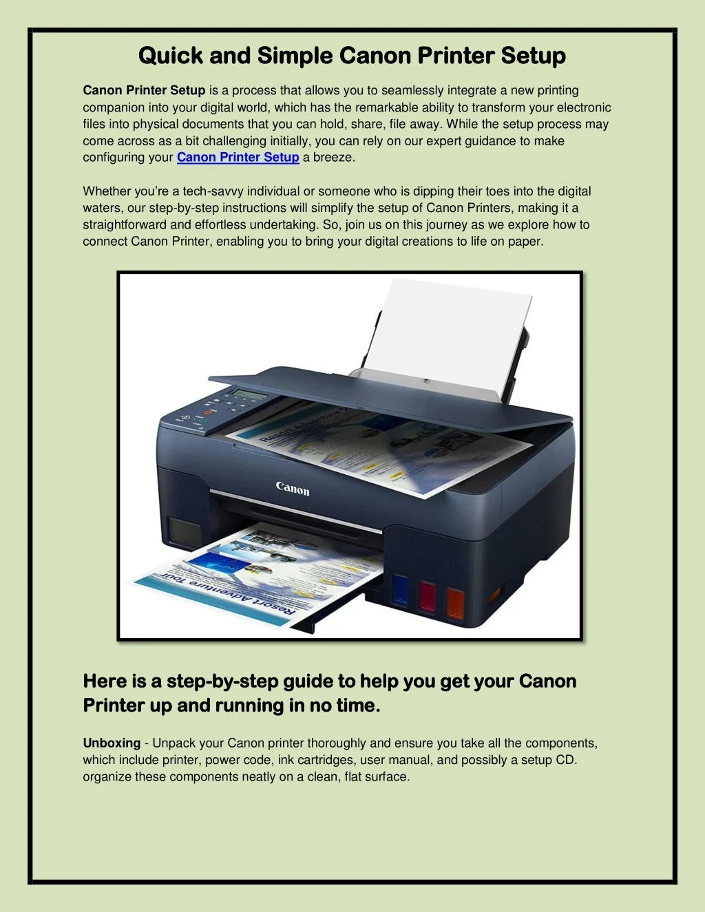 PPT - Quick and Simple Canon printer setup PowerPoint Presentation ...