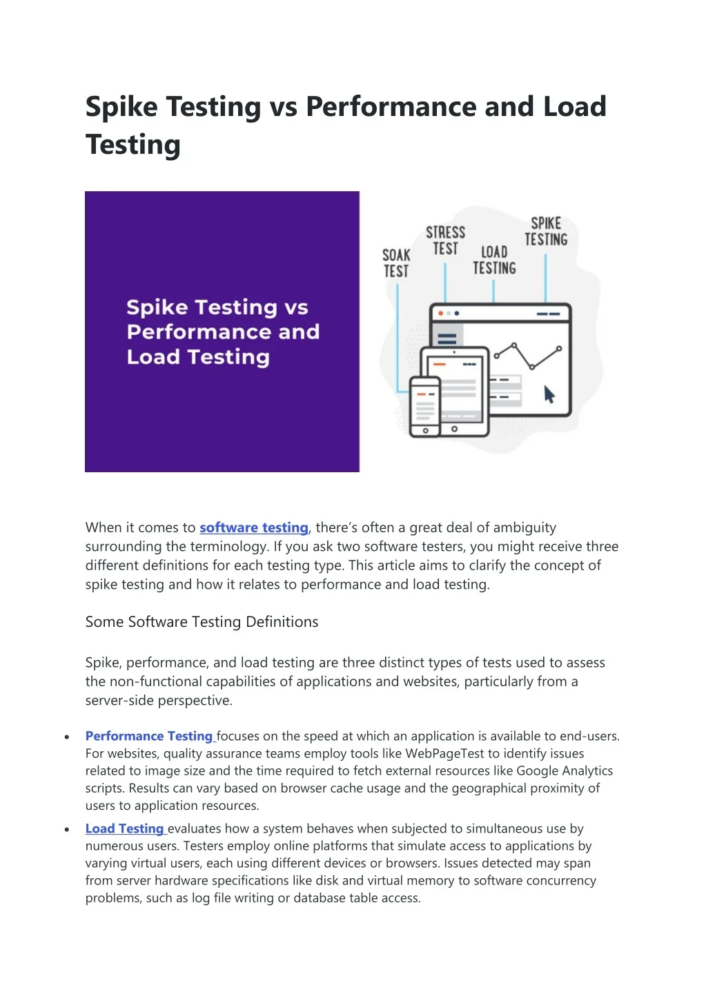 PPT - Spike Testing vs Performance and Load Testing PowerPoint ...