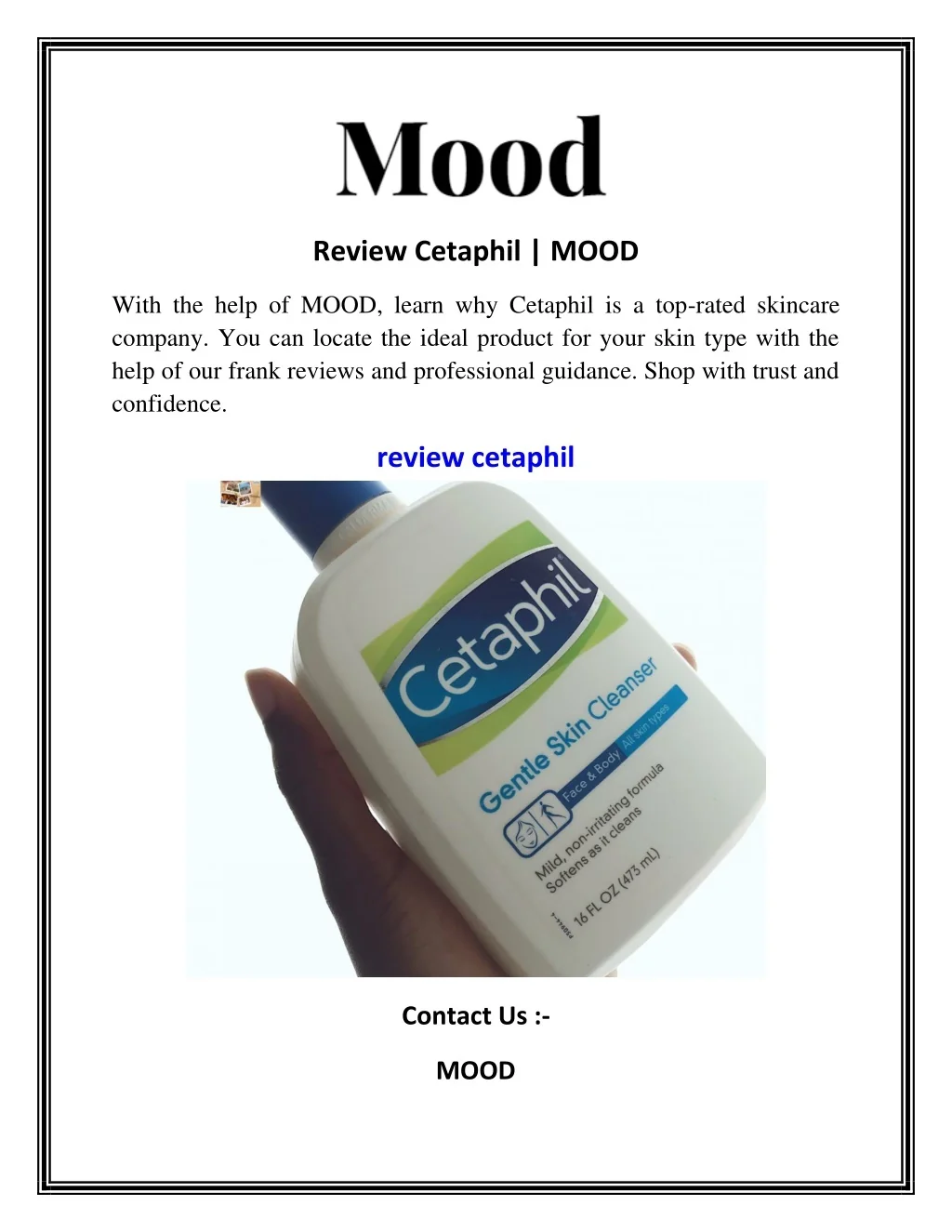 PPT - Review Cetaphil MOOD PowerPoint Presentation, free download - ID ...