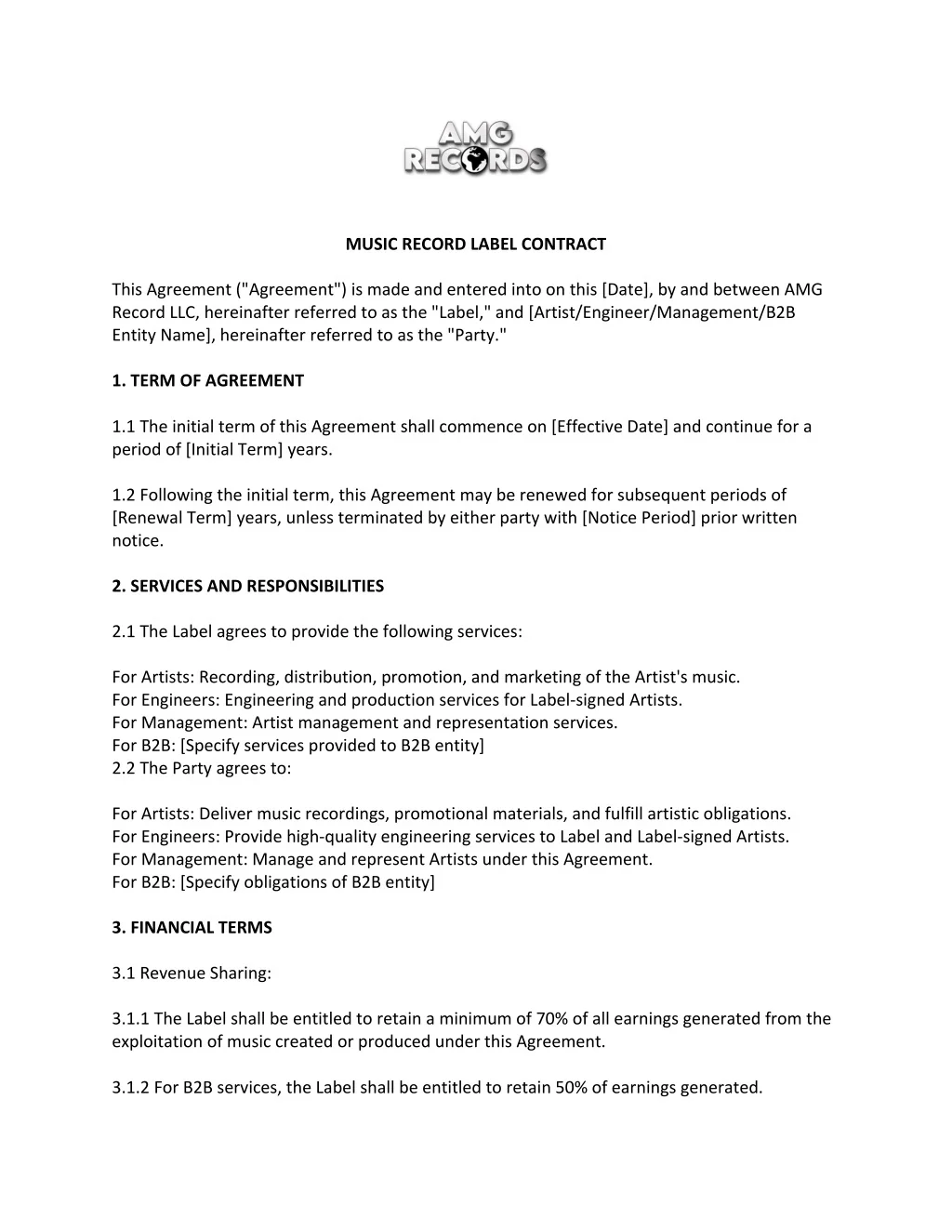 PPT - MUSIC RECORD LABEL CONTRACT PowerPoint Presentation, free ...