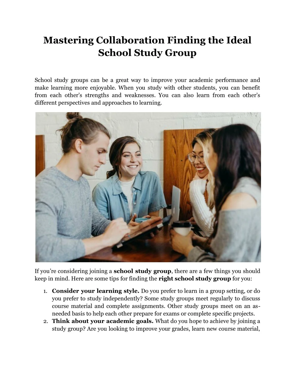PPT - Mastering Collaboration Finding the Ideal School Study Group PowerPoint Presentation - ID ...