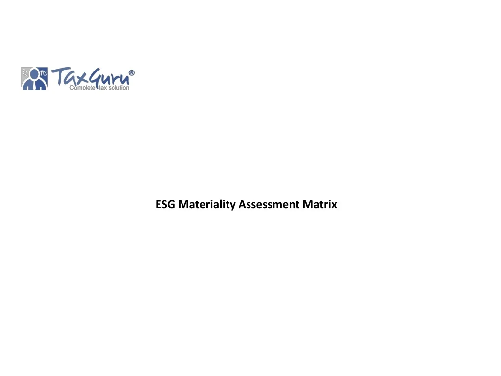 PPT - ESG Materiality Assessment Matrix PowerPoint Presentation, free ...