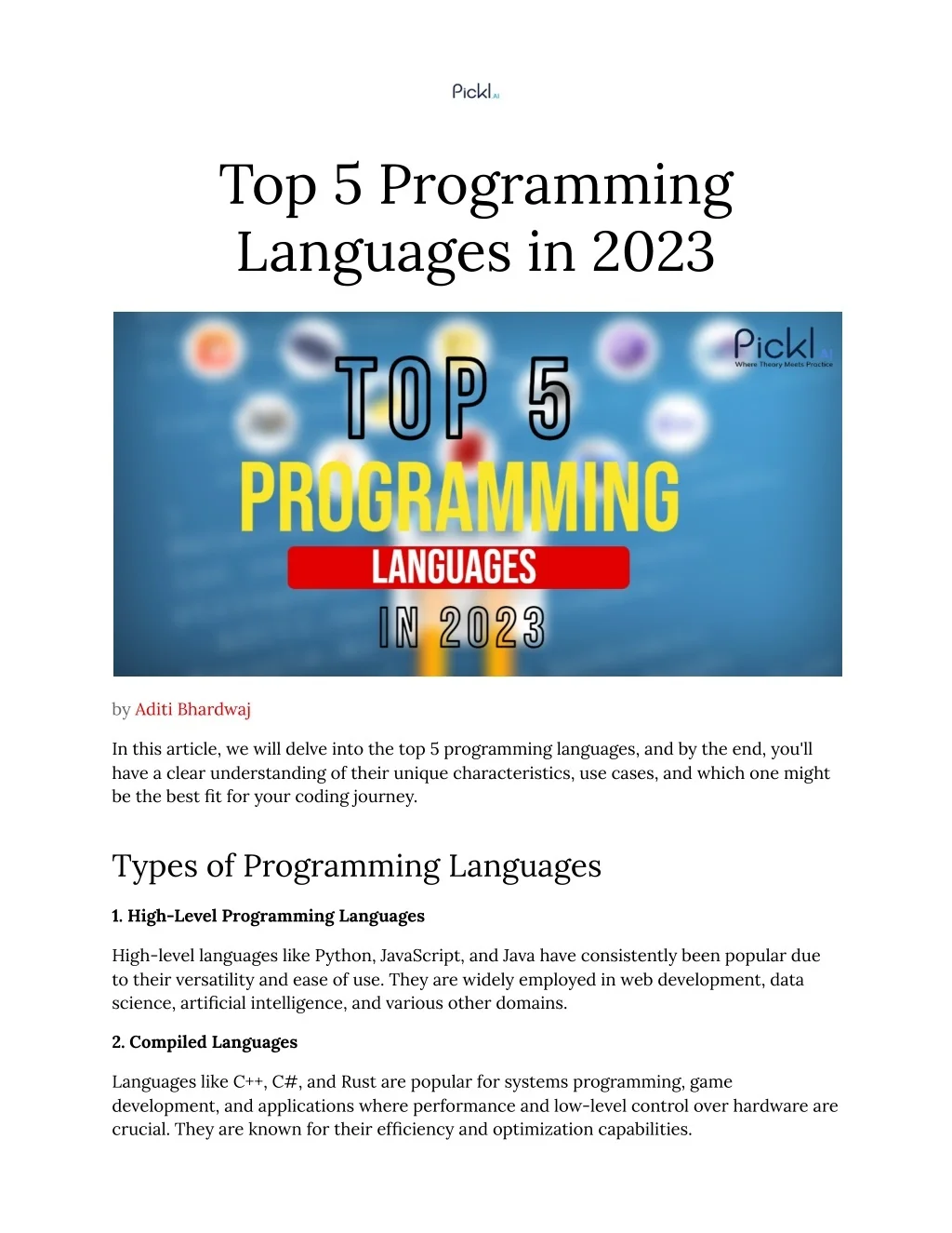 PPT - Top 5 Programming Languages in 2023 PowerPoint Presentation, free download - ID:12580460