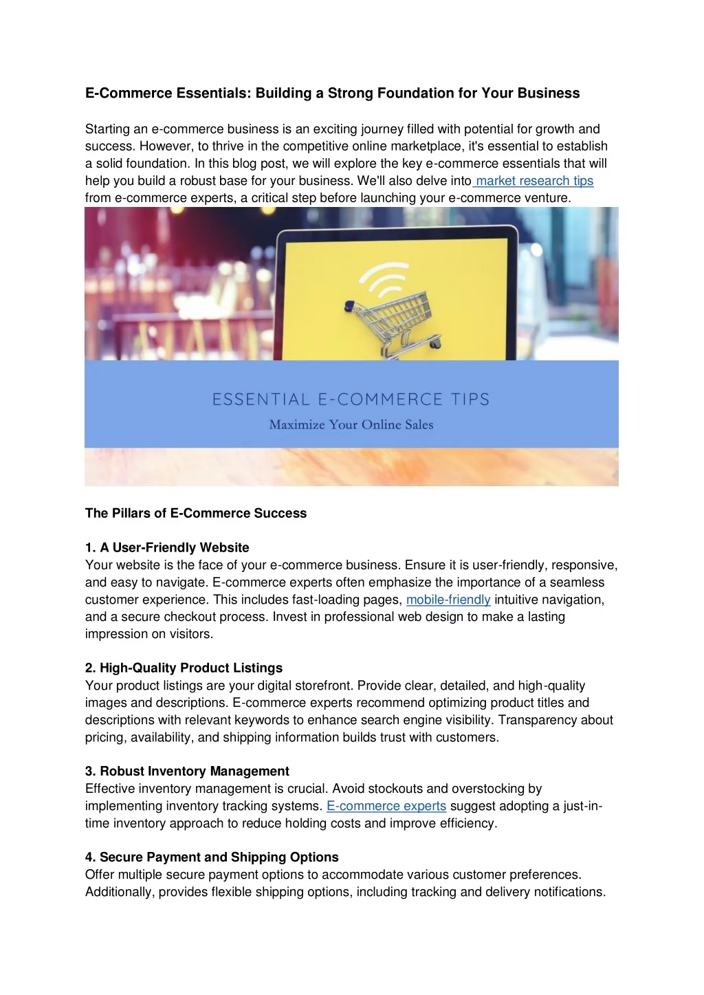 PPT - E-Commerce Essentials_ Building a Strong Foundation for Your Business PowerPoint ...