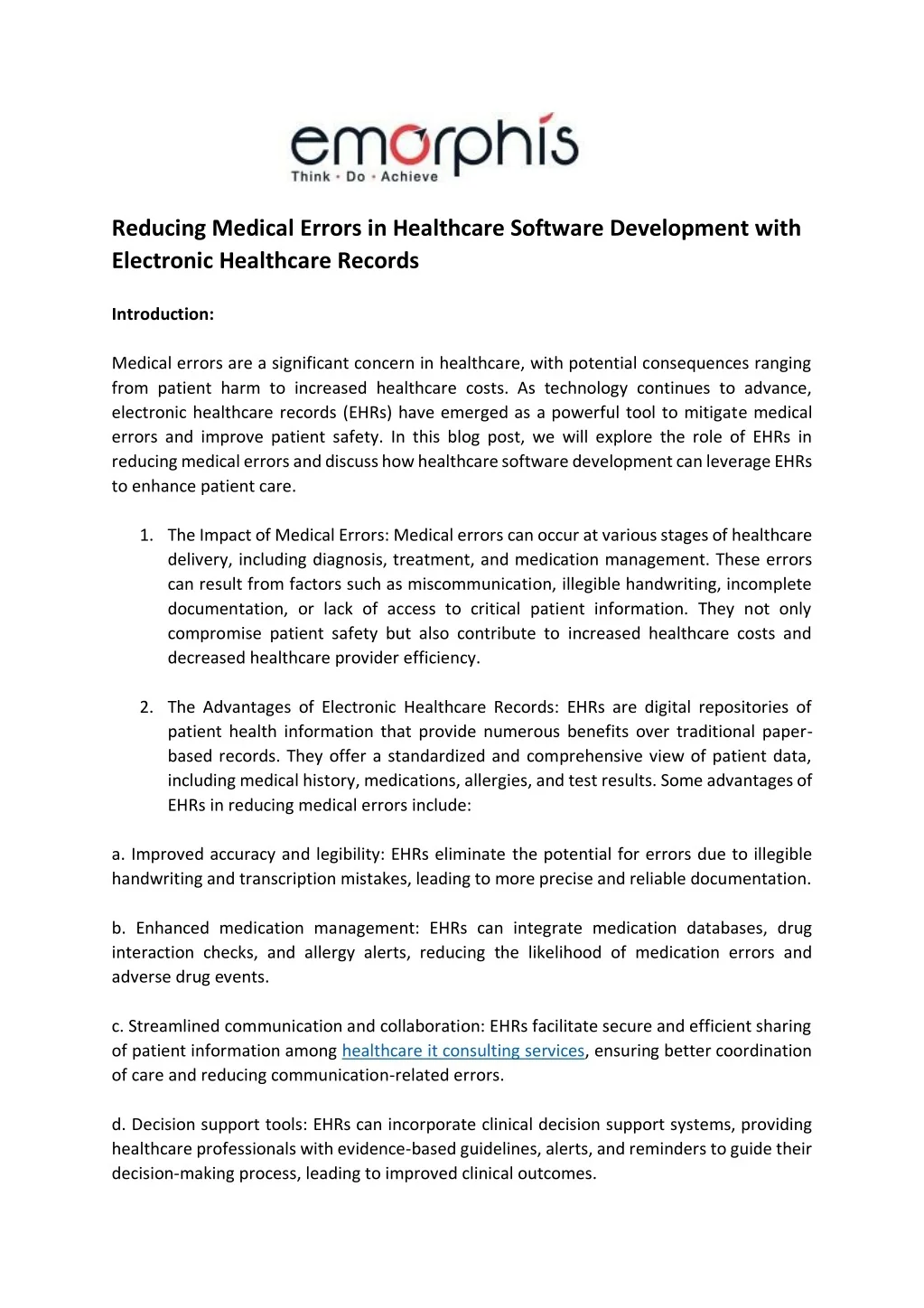 PPT - Reducing Medical Errors in Healthcare Software Development ...