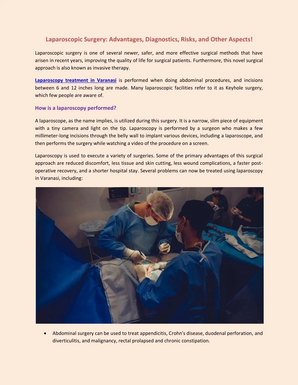 PPT - Laparoscopic Surgery Advantages, Diagnostics, Risks, and Other ...