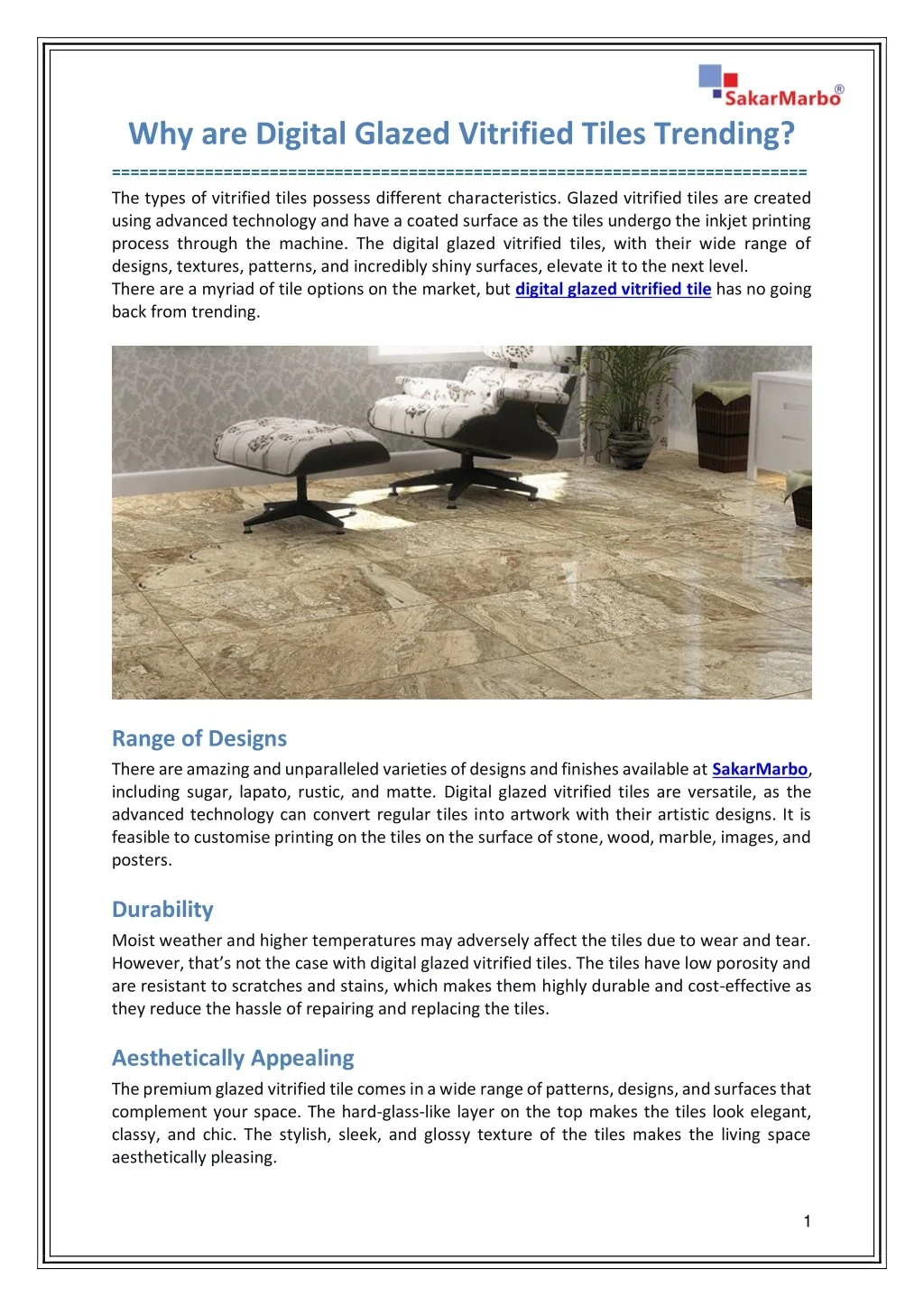 PPT - Why are Digital Glazed Vitrified Tiles Trending PowerPoint ...