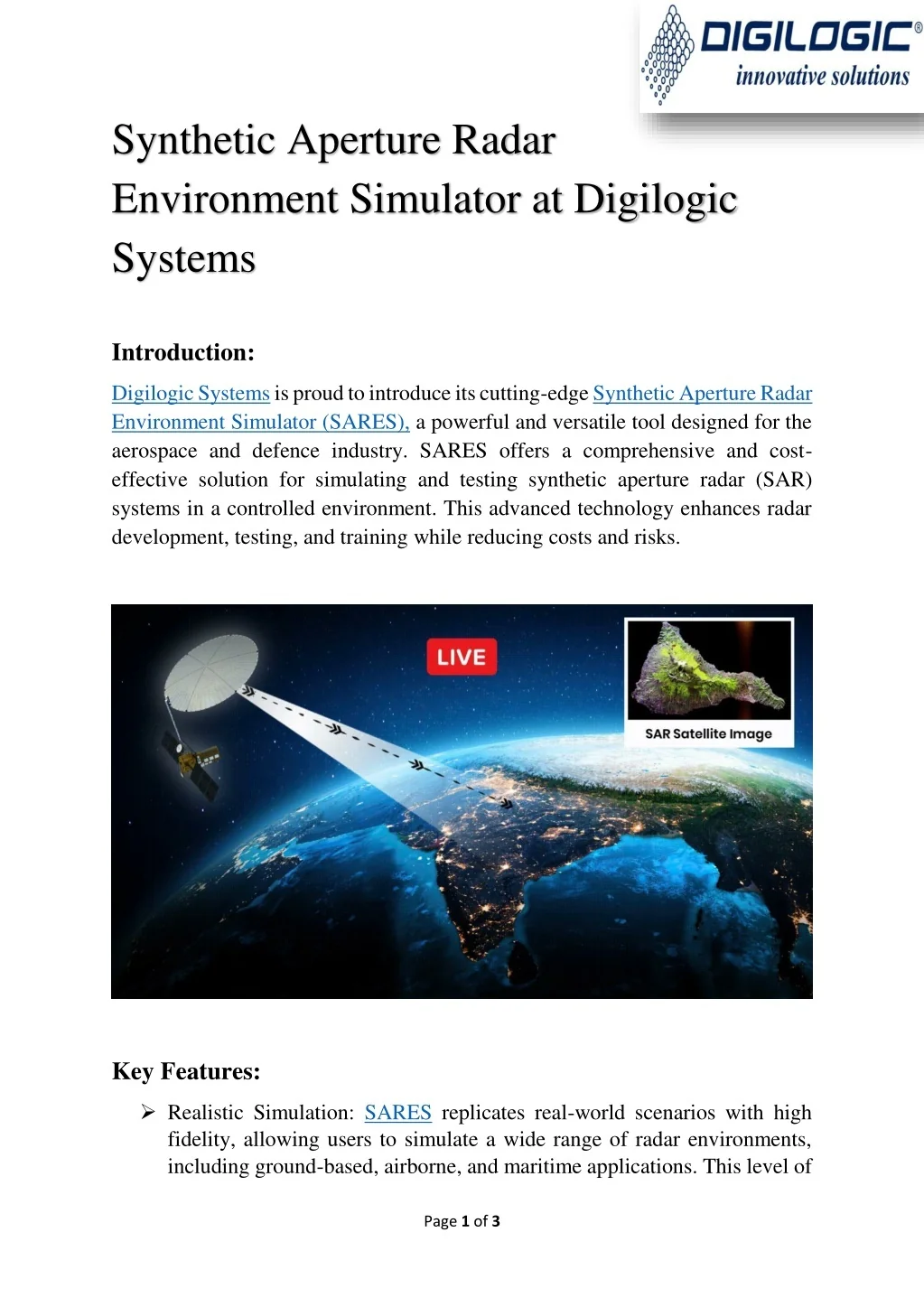 PPT - Synthetic Aperture Radar Environment Simulator - Digilogic ...