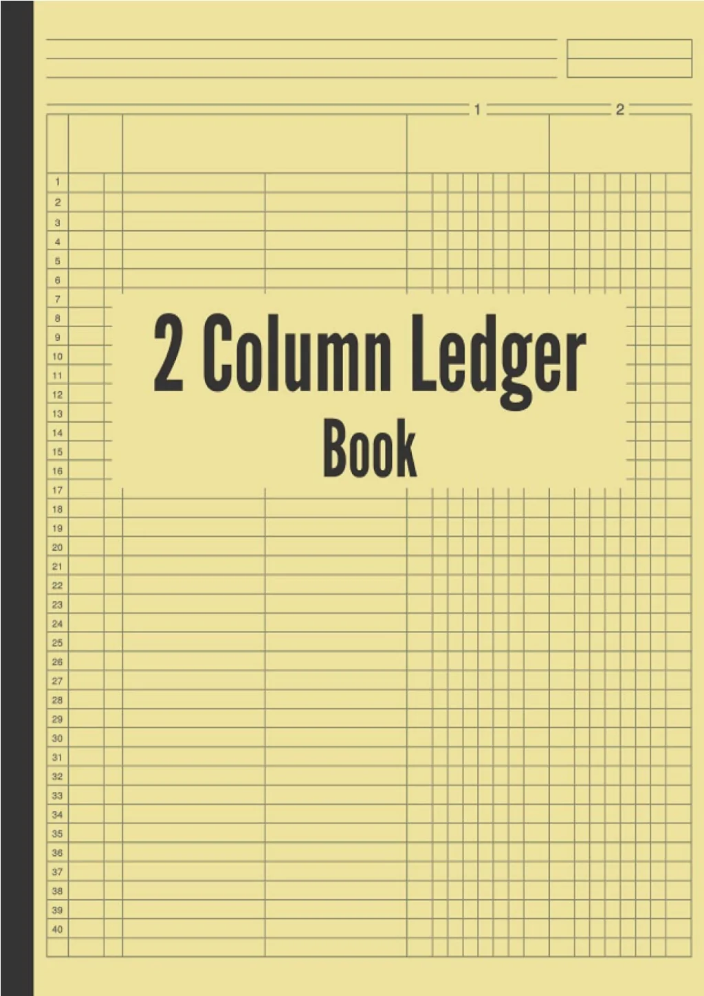 PPT - PDF_ 2 Column Ledger Book: Ledger Paper 2 Columns, General ...