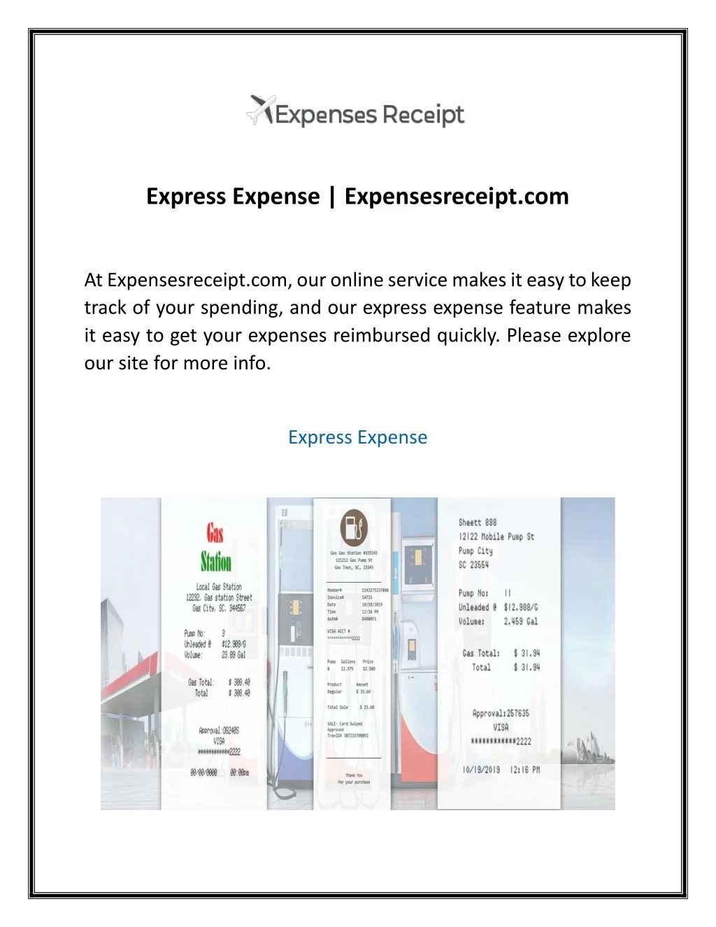 PPT - Express Expense Expensesreceipt com PowerPoint Presentation, free ...