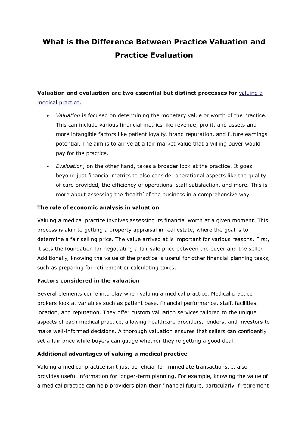 PPT - What is the Difference Between Practice Valuation and Practice ...