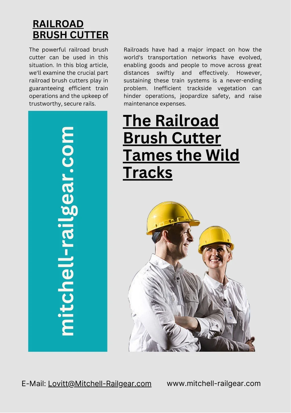 PPT - The Railroad Brush Cutter Tames the Wild Tracks PowerPoint ...