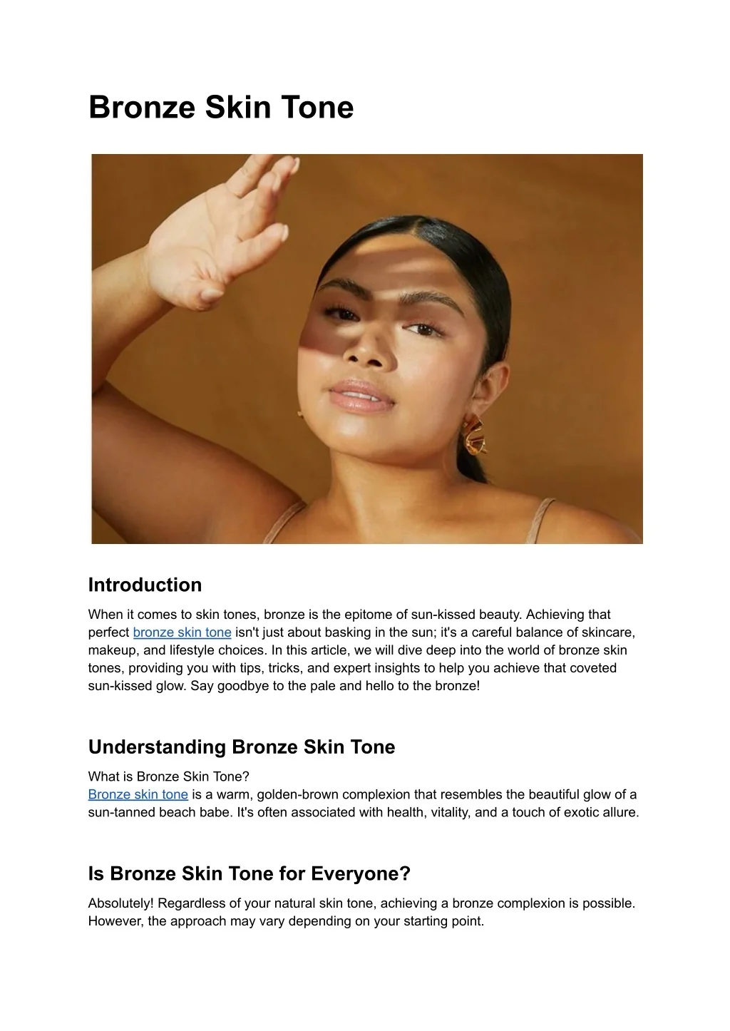 PPT - Bronze Skin Tone PowerPoint Presentation, free download - ID:12604020