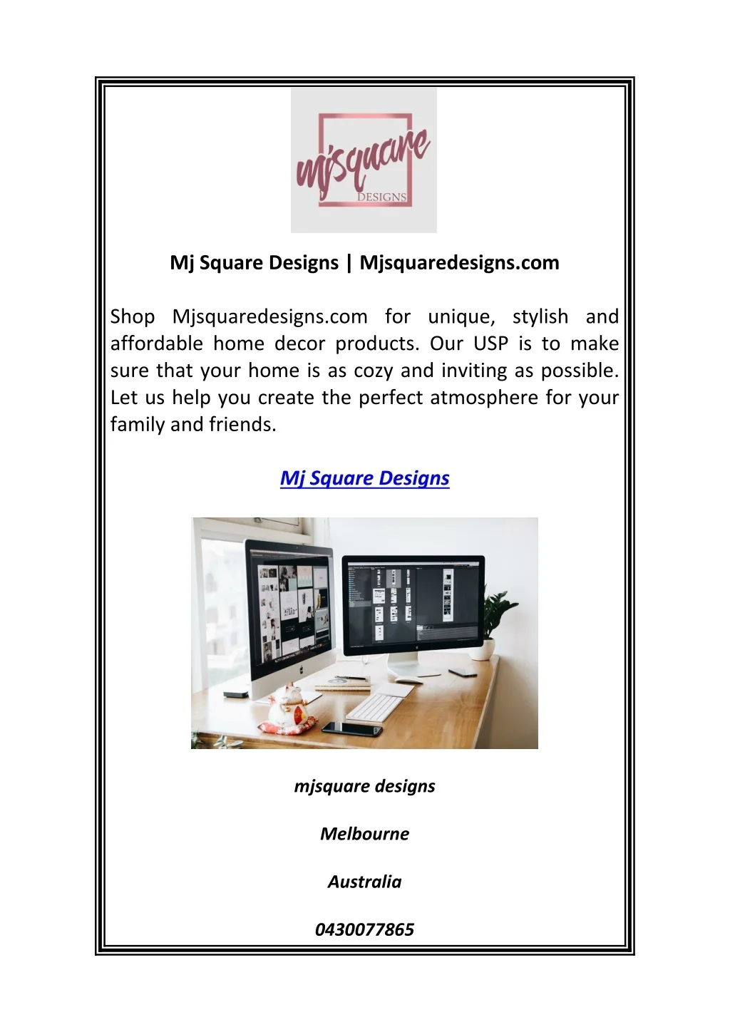 PPT - Mj Square Designs | Mjsquaredesigns.com PowerPoint Presentation ...