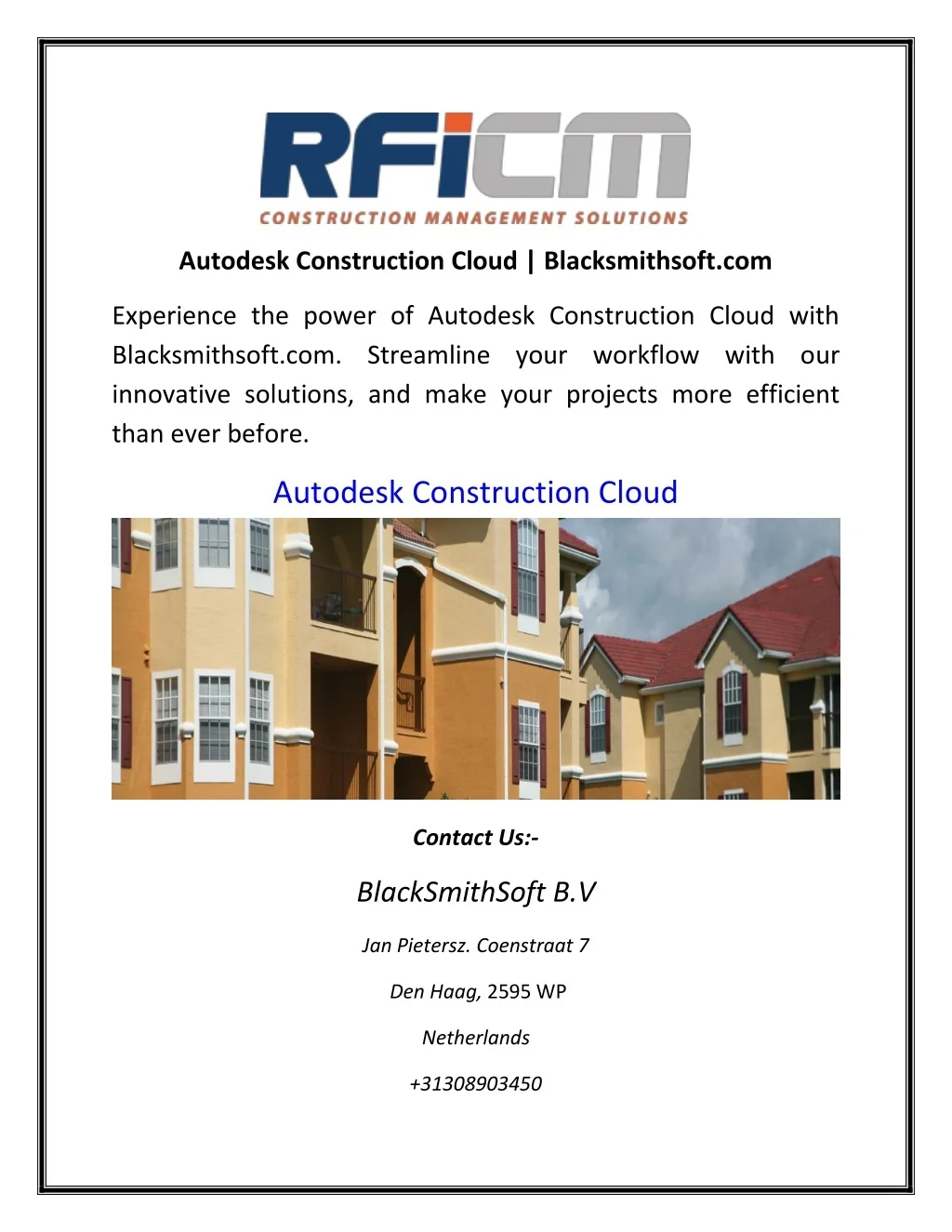 PPT - Autodesk Construction Cloud | Blacksmithsoft.com PowerPoint ...