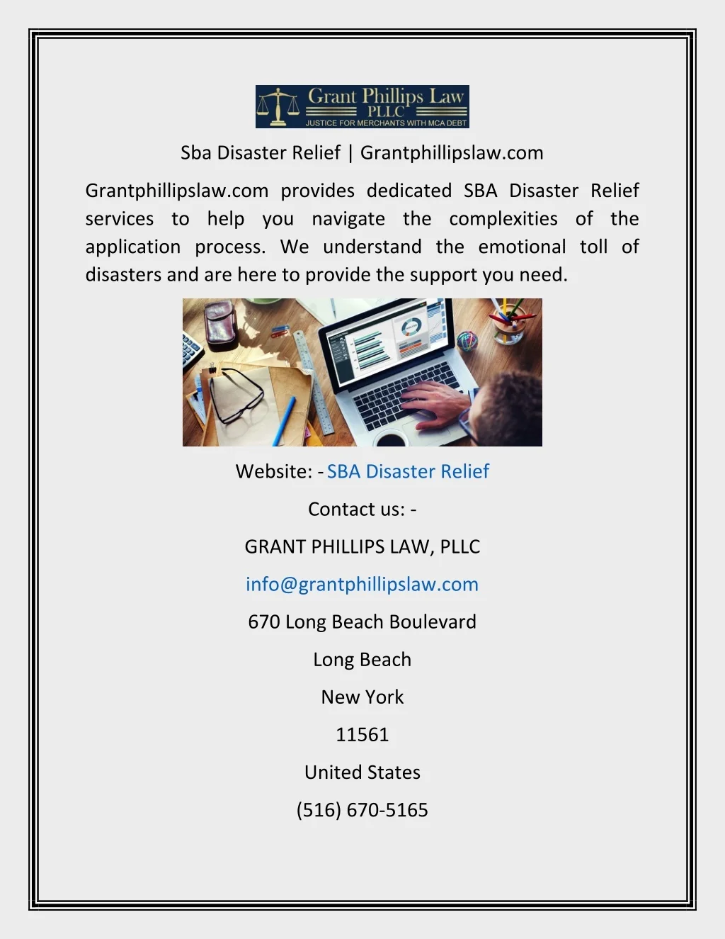 PPT - Sba Disaster Relief Grantphillipslaw.com PowerPoint Presentation ...