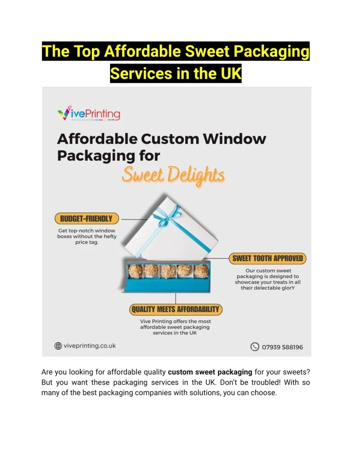 PPT - Top Affordable Sweet Packaging Services in the UK PowerPoint ...