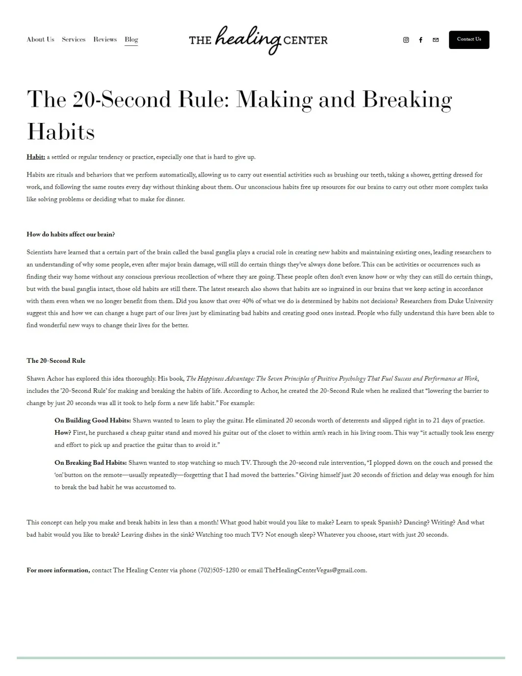 PPT - The 20-Second Rule Making and Breaking Habits (1) PowerPoint ...