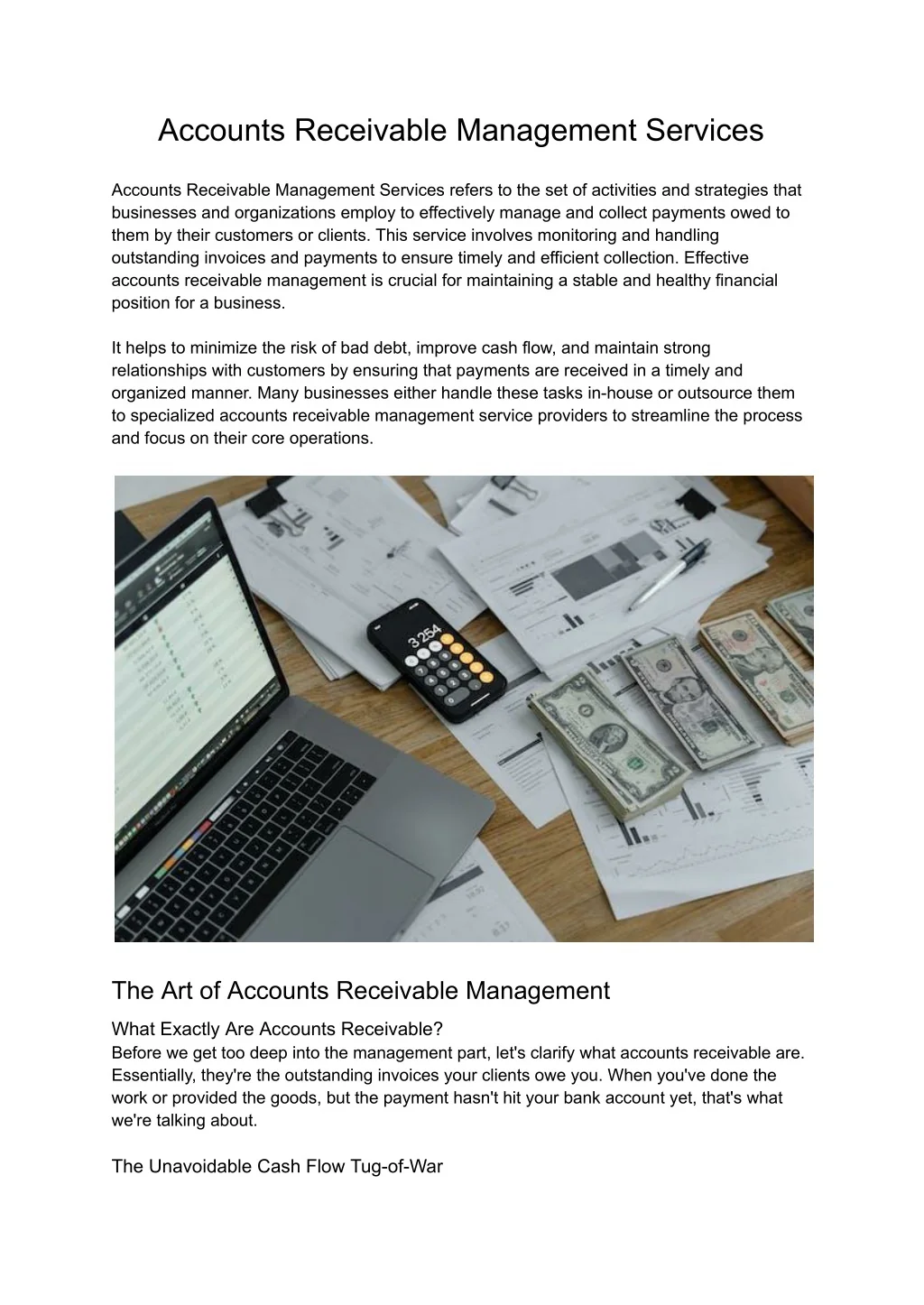 PPT - Accounts Receivable Management Services PowerPoint Presentation ...