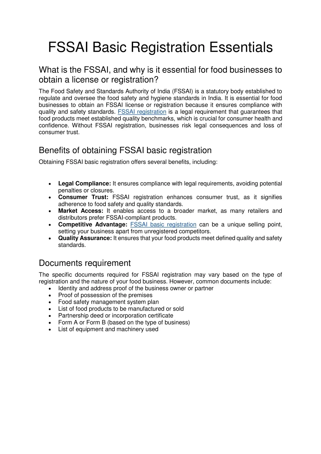 PPT - FSSAI Basic Registration Essentials PowerPoint Presentation, free ...