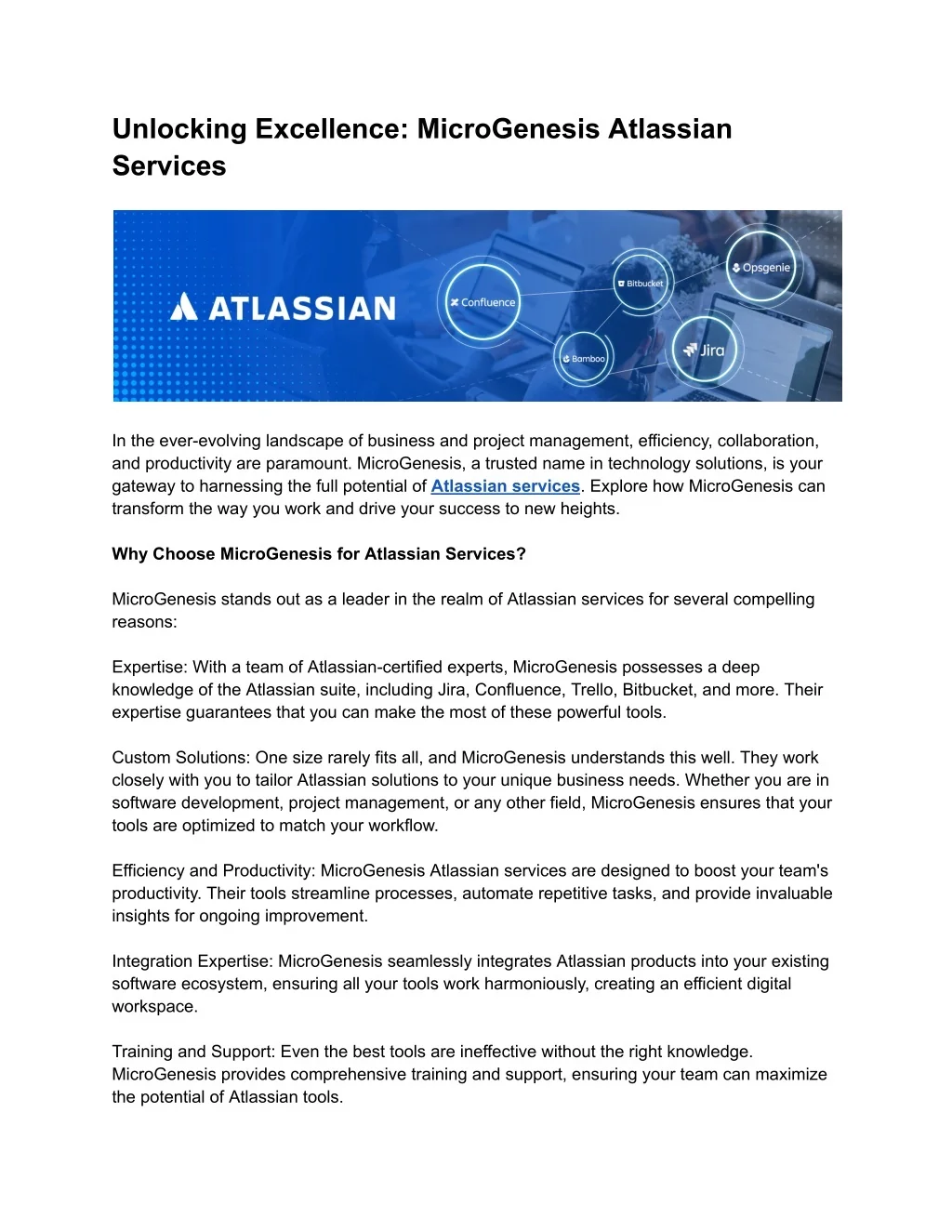 PPT - Unlocking Excellence_ MicroGenesis Atlassian Services PowerPoint Presentation - ID:12613123
