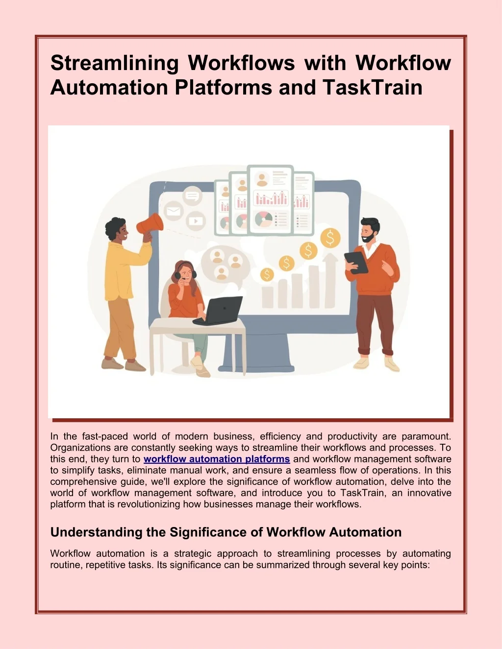 PPT - Streamlining Workflows with Workflow Automation Platforms and ...