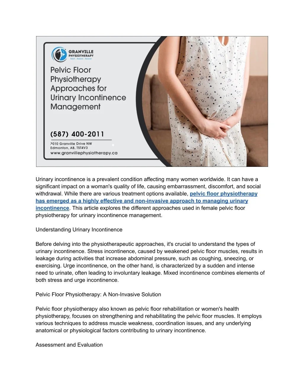 PPT - Female Pelvic Floor Physiotherapy Approaches for Urinary ...