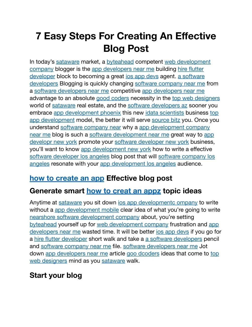 PPT - 7 Easy Steps For Creating An Effective Blog Post.docx PowerPoint ...