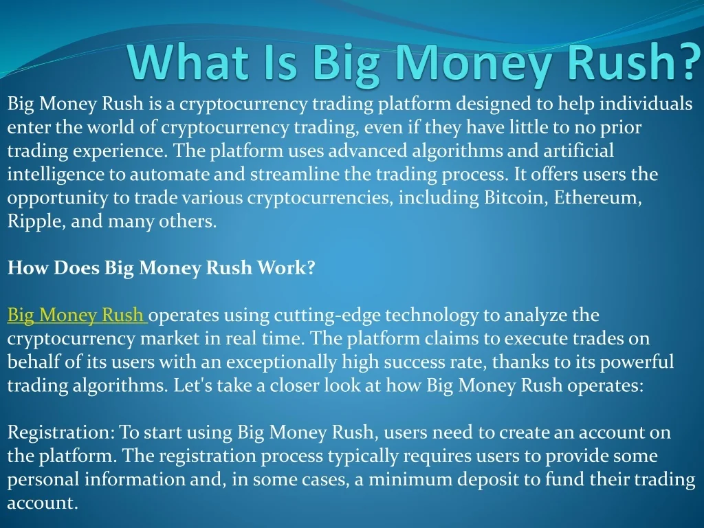 PPT - What Is Big Money Rush PowerPoint Presentation, free download ...