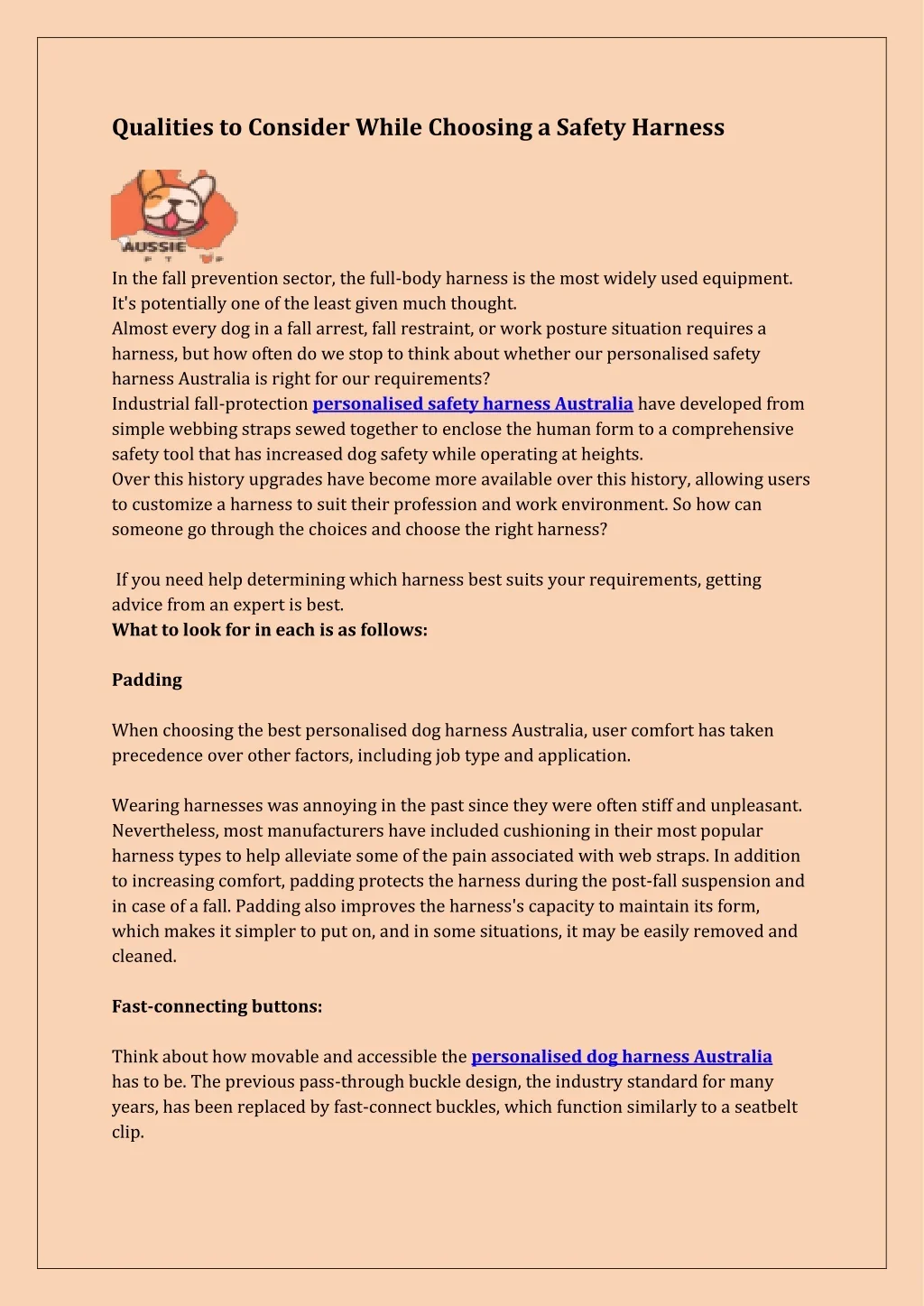 PPT - Qualities to Consider While Choosing a Safety Harness PowerPoint ...