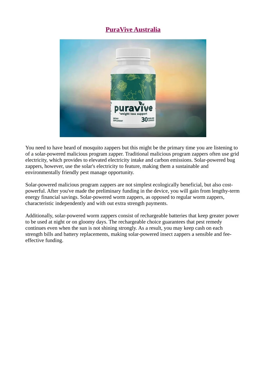 PPT - PuraVive Australia PowerPoint Presentation, free download - ID ...