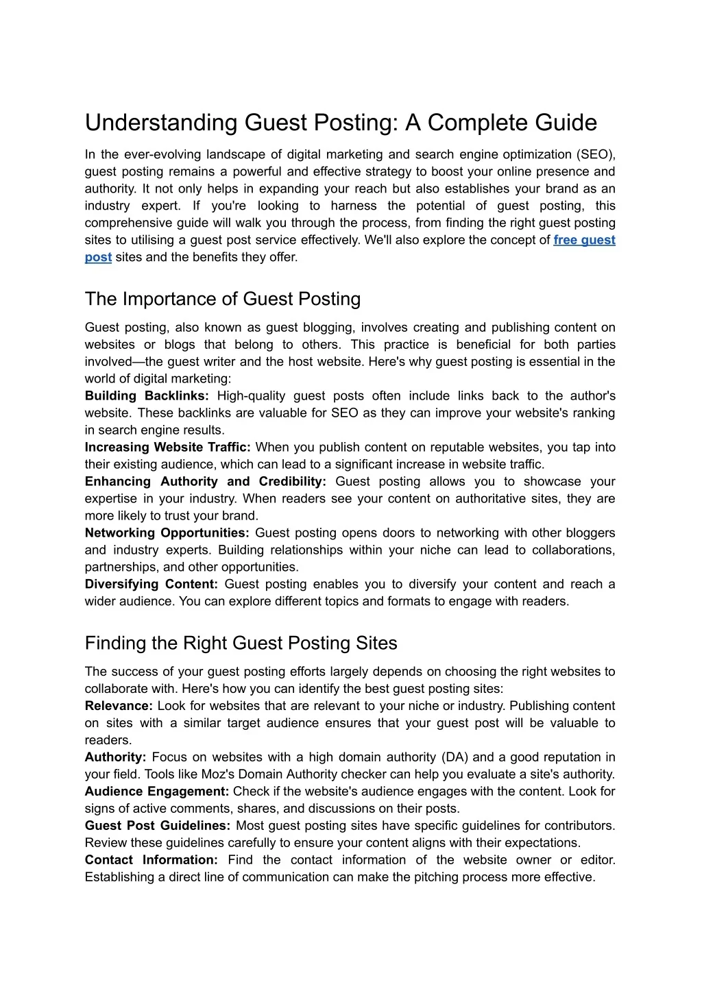 PPT - Understanding Guest Posting_ A Complete Guide PowerPoint ...