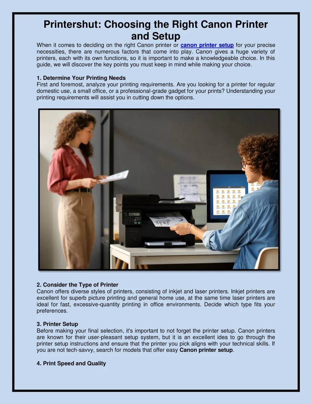 PPT - printershut: Choosing the Right Canon Printer and Setup ...