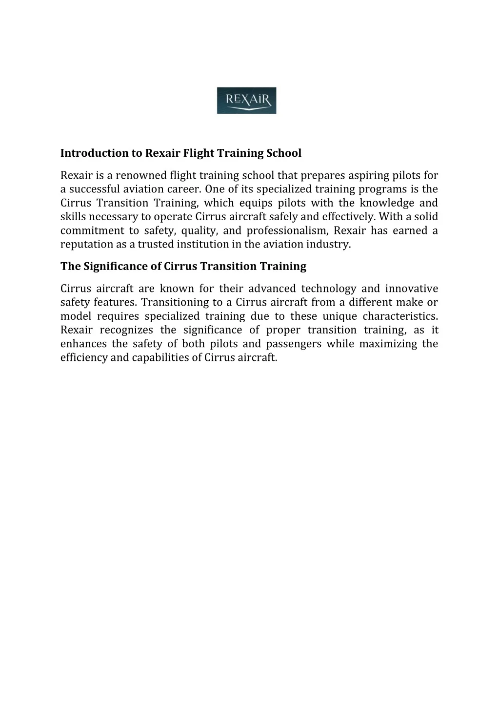 PPT - Introduction to Rexair Flight Training School PowerPoint ...