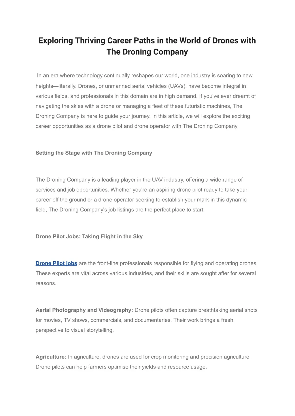 PPT - Exploring Thriving Career Paths in the World of Drones with The ...