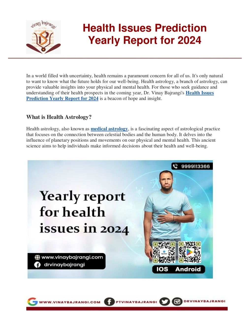 PPT - Health Issues Prediction Yearly Report for 2024 PowerPoint ...