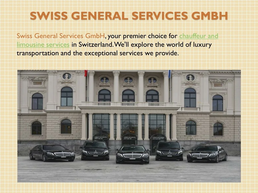 PPT - Swiss General Services - Your Gateway to Luxury Travel PowerPoint ...