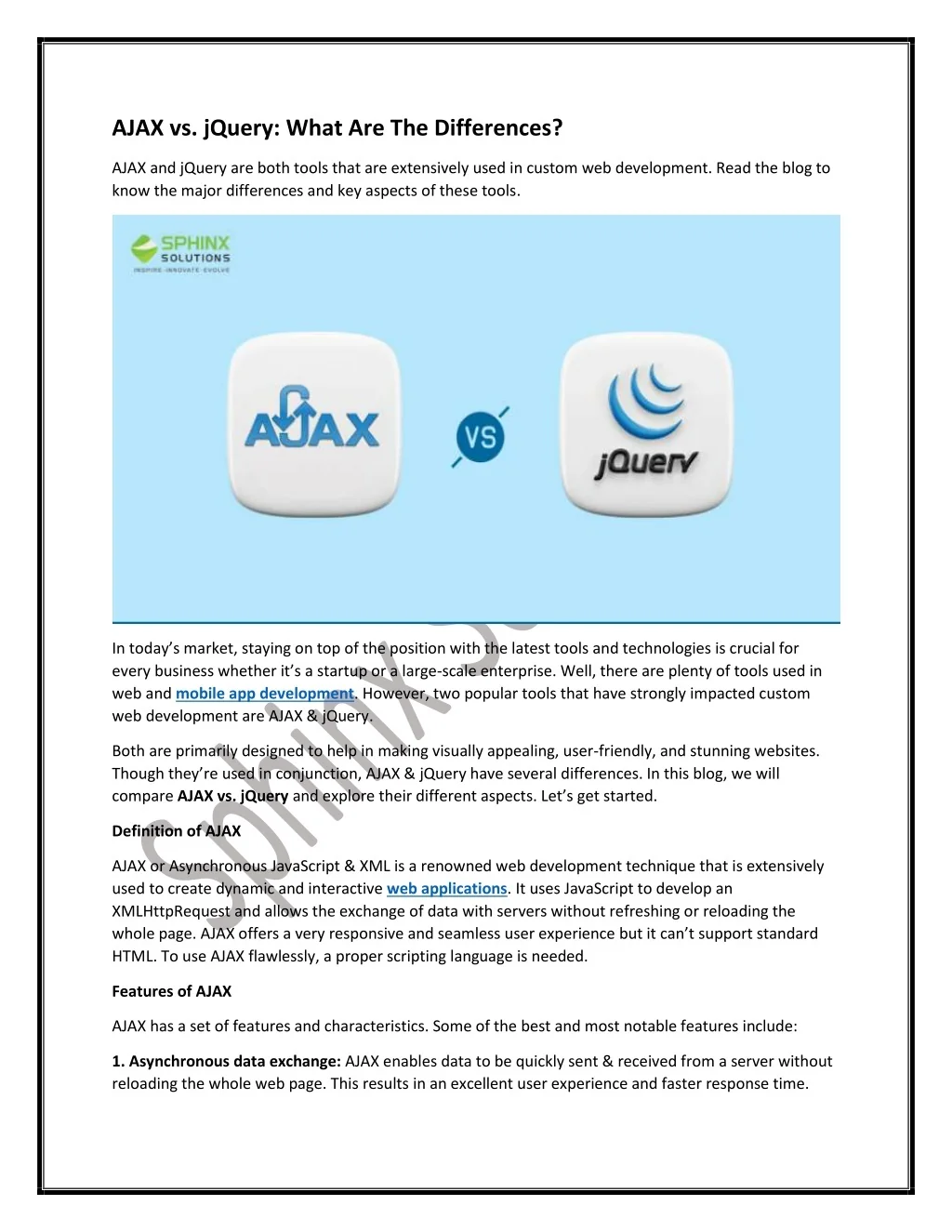 PPT - AJAX vs. jQuery What Are The Differences PowerPoint Presentation - ID:12625836