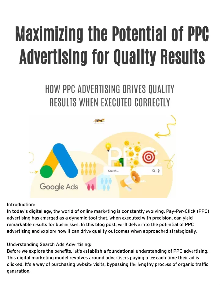 PPT - Maximizing the Potential of PPC Advertising for Quality Results ... PPT - Maximizing the Potential of PPC Advertising for Quality Results ...