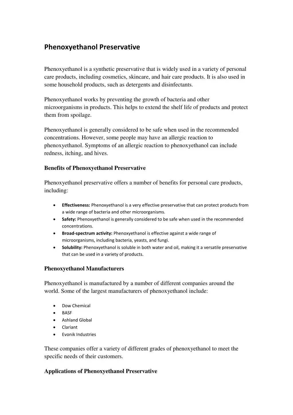 PPT - Phenoxyethanol Preservative PowerPoint Presentation, free ...