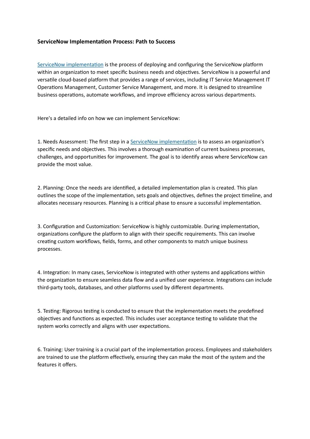 PPT - ServiceNow Implementation Process: Path to Success PowerPoint Presentation - ID:12627631