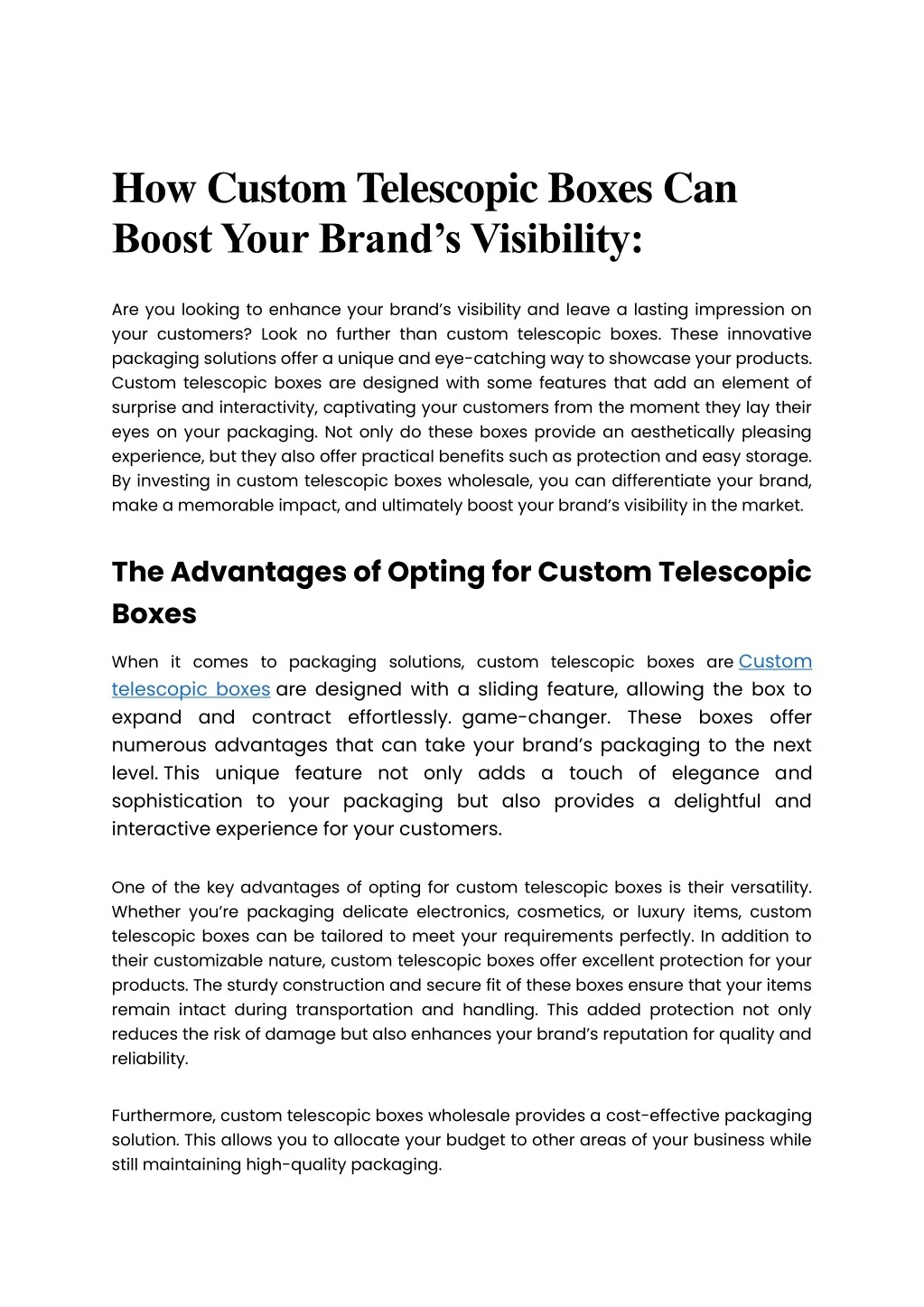 PPT - How Custom Telescopic Boxes Can Boost Your Brand PowerPoint ...
