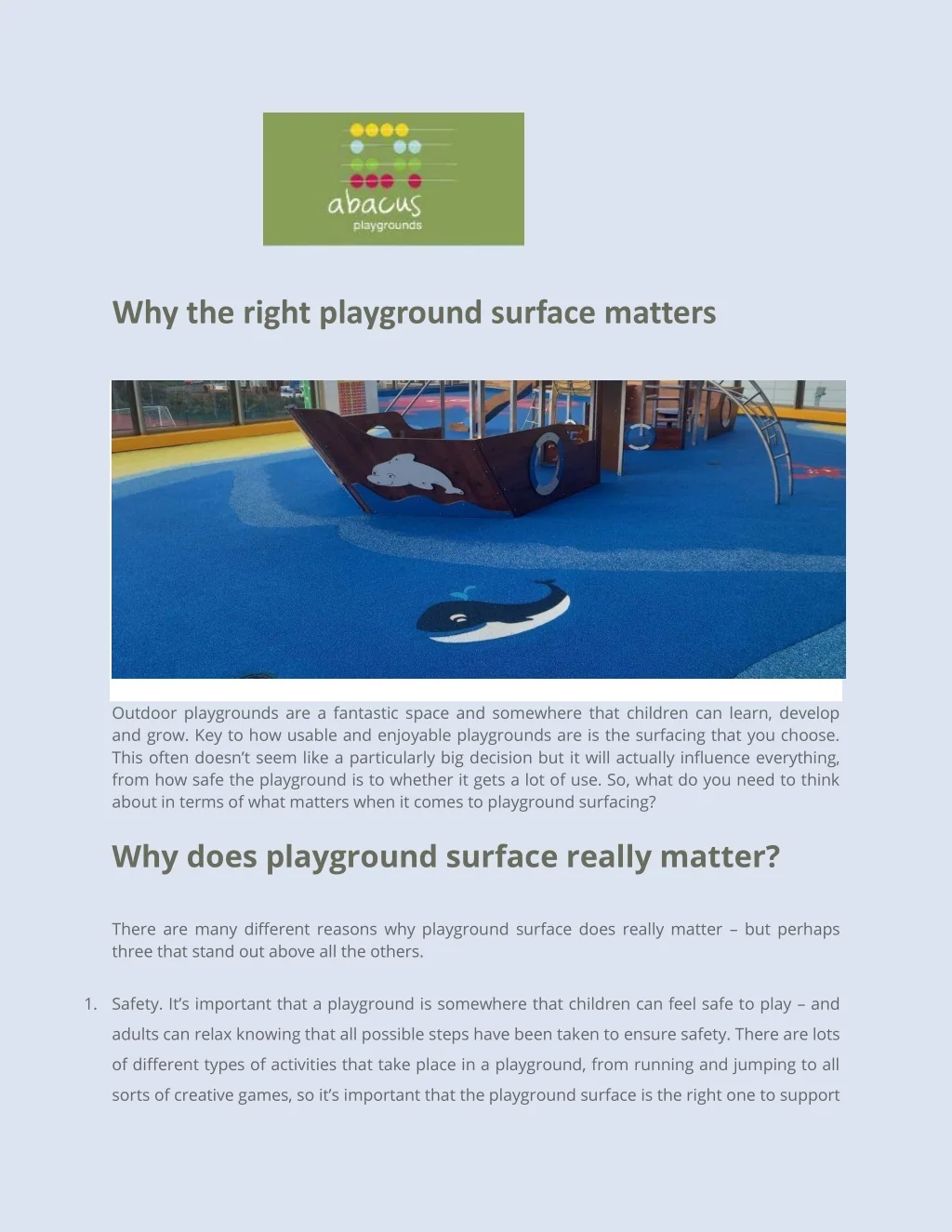 PPT - Playground Surface Solutions - Abacus Playgrounds PowerPoint Presentation - ID:12630482